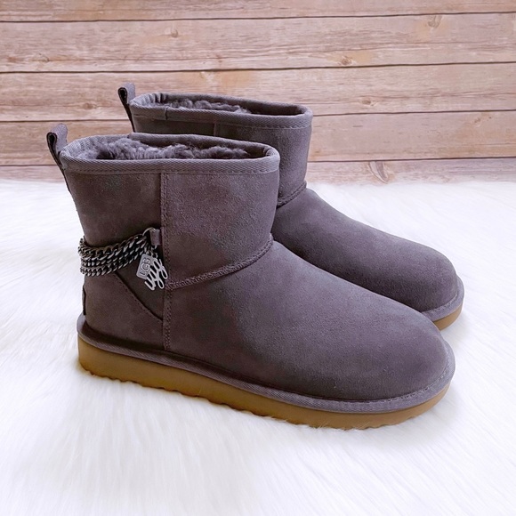 UGG | Shoes | Ugg Womens Classic Mini Chains Shade Suede Boots | Poshmark